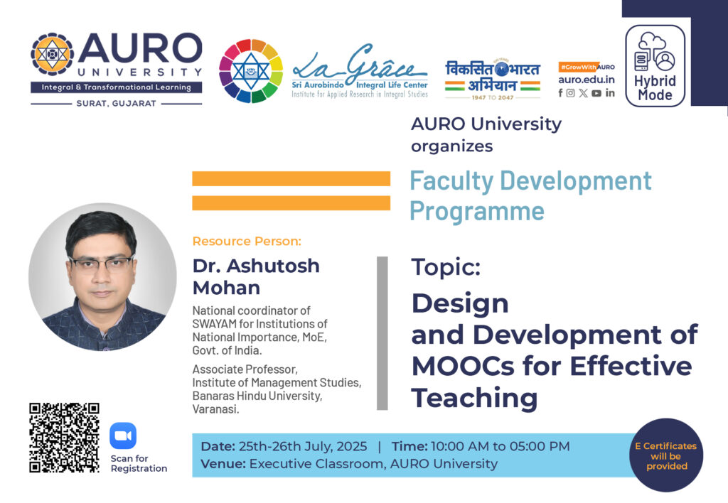 Faculty Development Programme on “Design and Development of MOOCs for ...