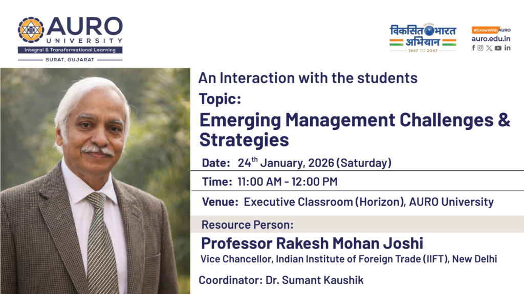 Student Interaction Session on "Emerging Management Challenges ...